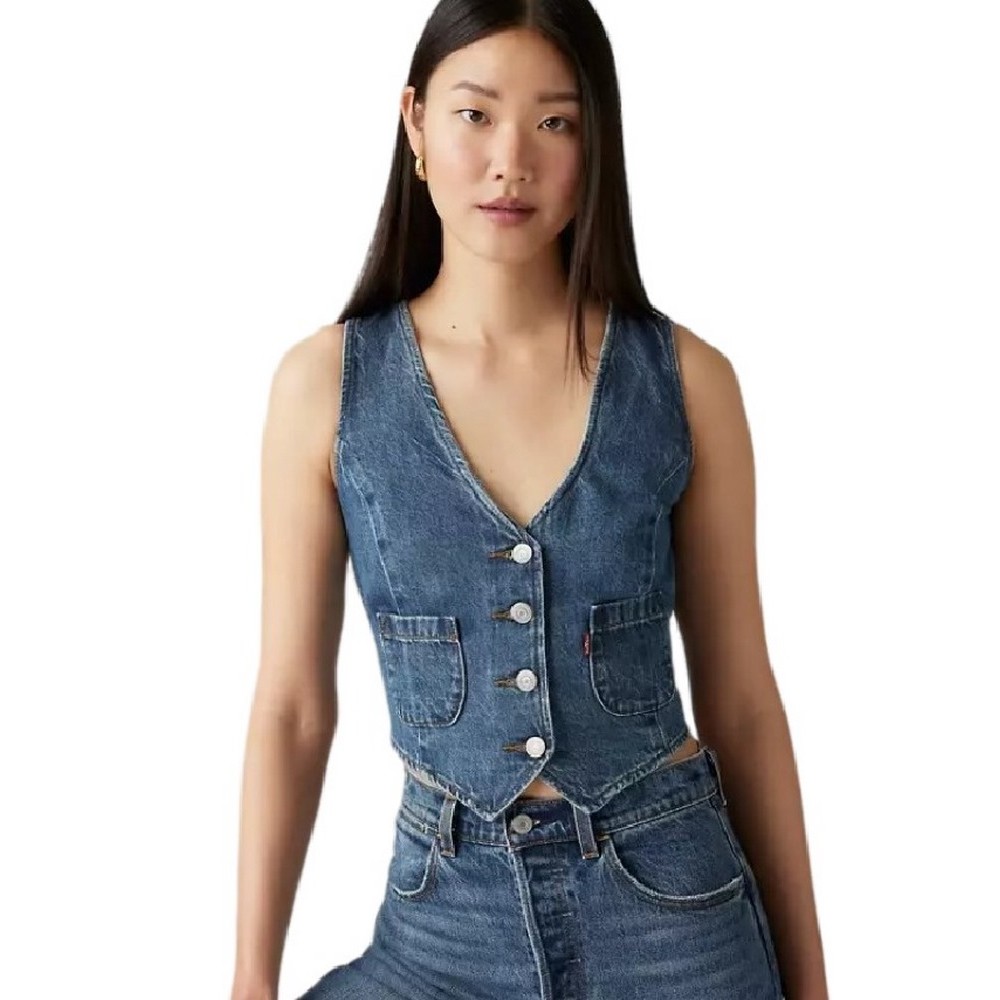 LEVI S TAILORED VEST DENIM BLU DENIM